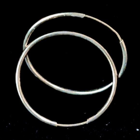 Source Unknown | Jewelry | Sterling Silver Continuous Hoop Earrings ...